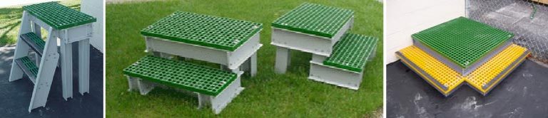 Composite Step Platforms | Ultra Fiberglass Systems